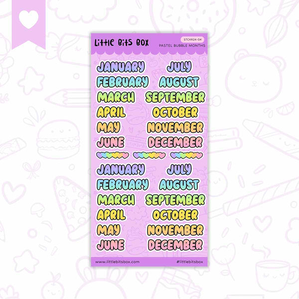 Pastel Bubble Months | LITTLE BITS BOX